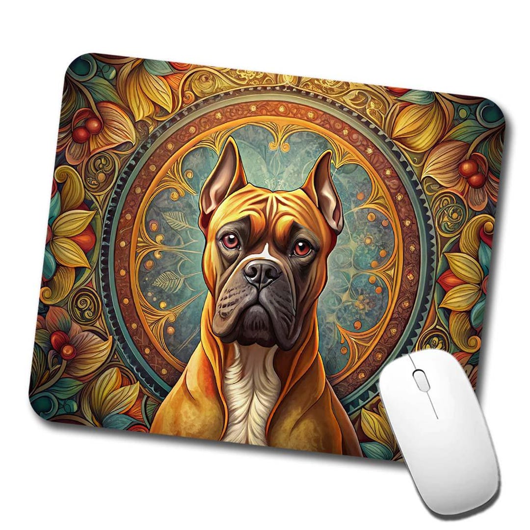 Boxer Dog Art Nouveau Low Profile Mouse Pad Mat - Etsy