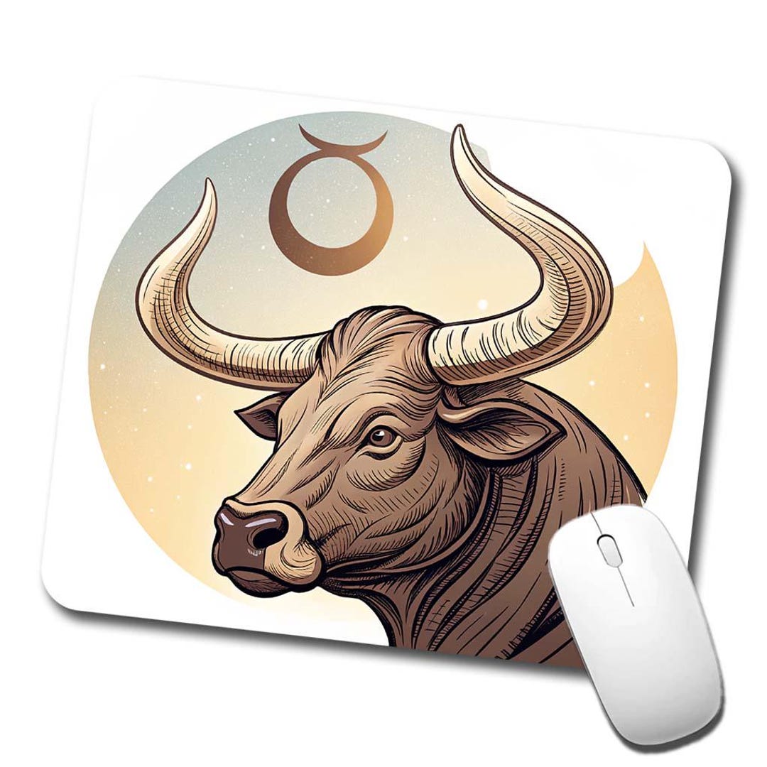 Zodiac Horoscope Symbol Taurus Bull Low Profile Mouse Pad Mat - Etsy