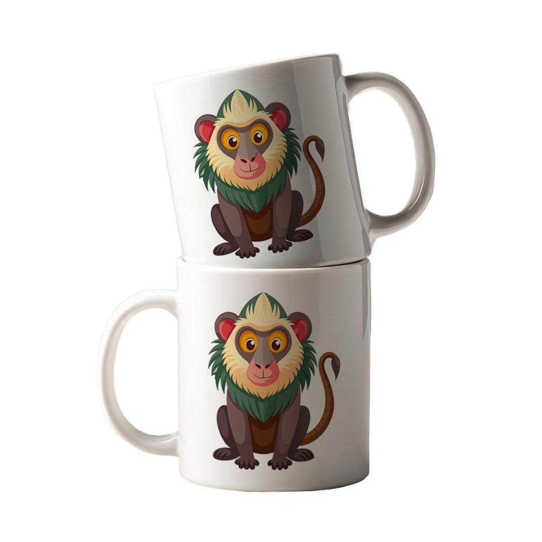 Baboon Cute Ceramic Tea Coffee Mug Cup - 11oz - Etsy