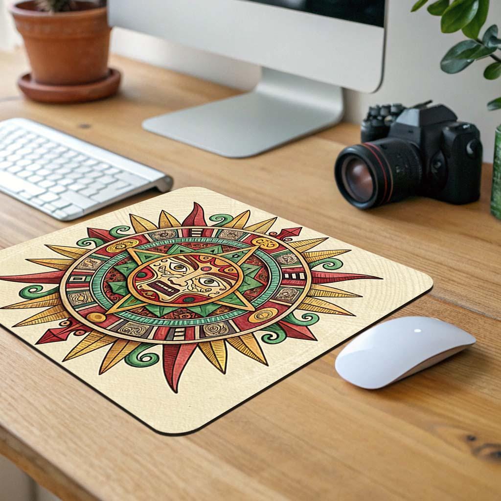 Aztec Sun God Symbol Low Profile Mouse Pad Mat - Etsy