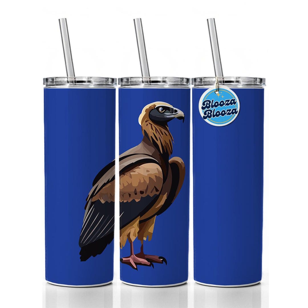 Vulture Bird of Prey Skinny Tumbler 20oz With Straw Insulated Water ...