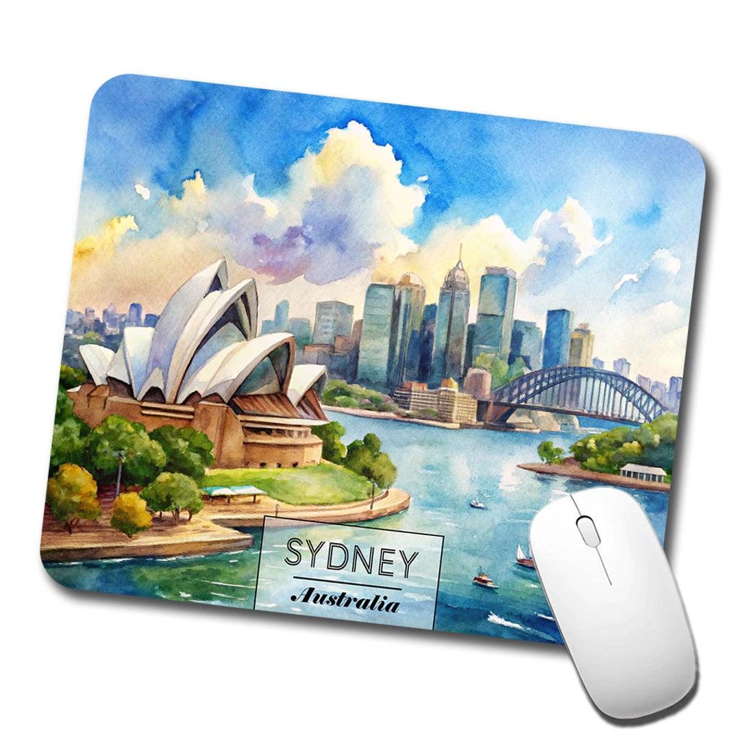 Sydney Australia Opera House Travel City Watercolor Low Profile Mouse ...