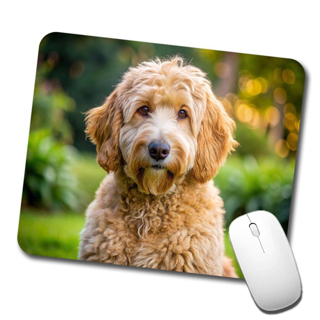 Labradoodle Dog Photo Low Profile Mouse Pad Mat - Etsy