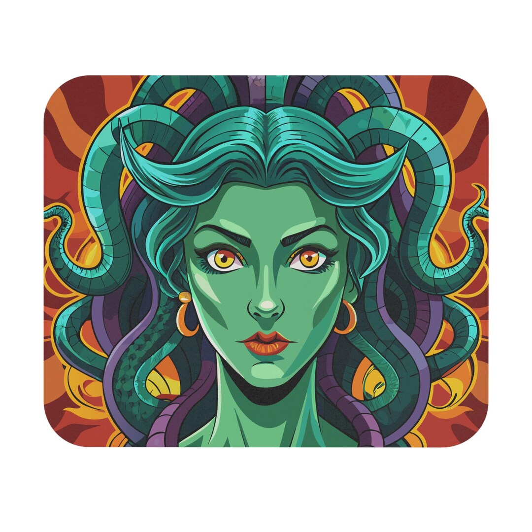Medusa Gorgon Snake Hair Greek Mythology Mouse Pad - Etsy