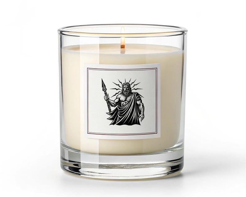 Greek God Zeus With Lightning Mythology Black Instant Clipart Download ...