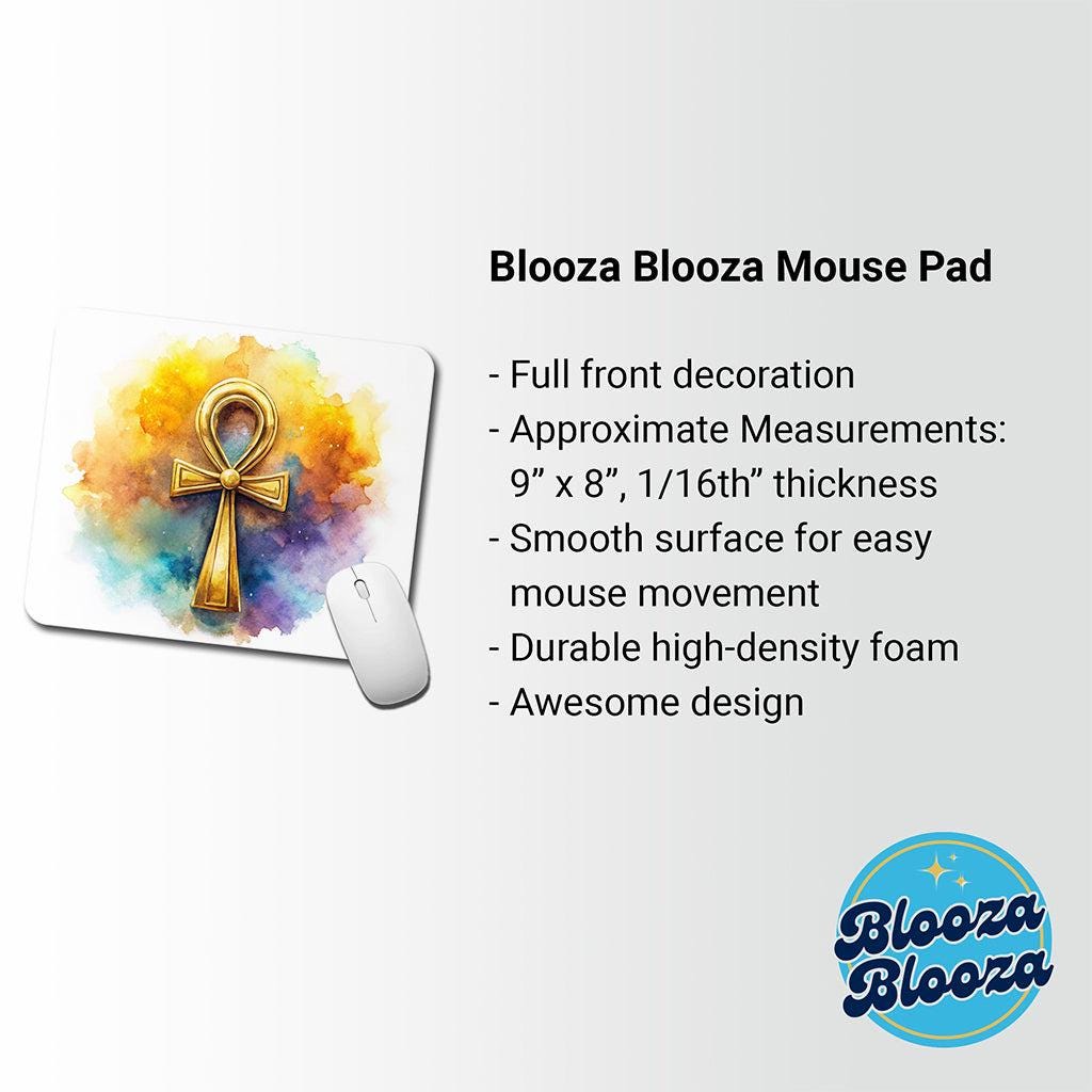 Ancient Egyptian Gold Ankh Watercolor Low Profile Mouse Pad Mat - Etsy