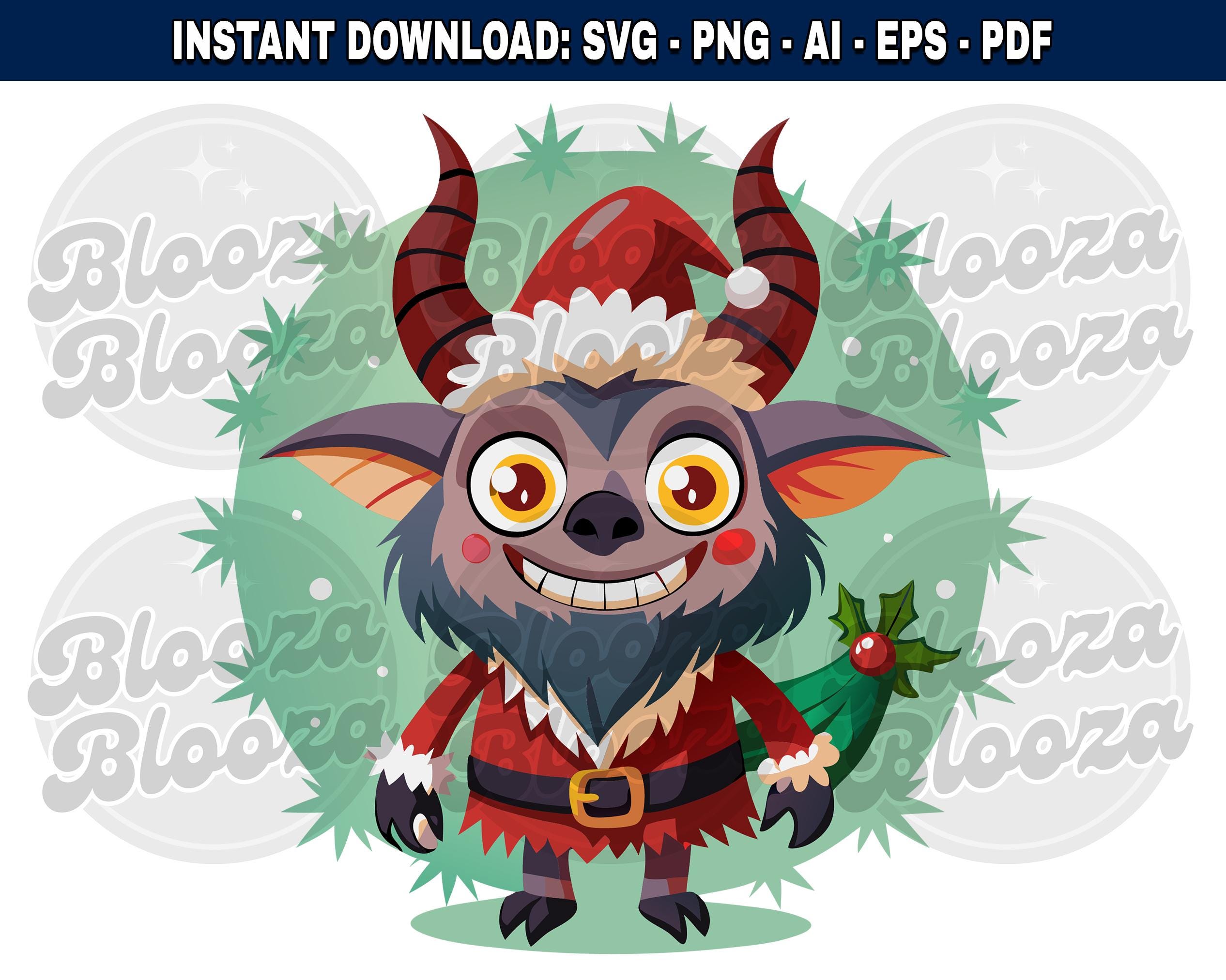 Krampus Cute Christmas Instant Clipart Download Design SVG PNG EPS Pdf ...