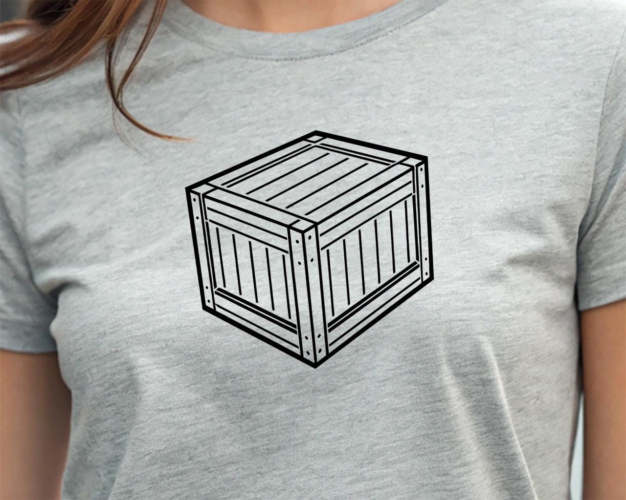 Shipping Crate Box Reverse Black Instant Clipart Download Design SVG ...