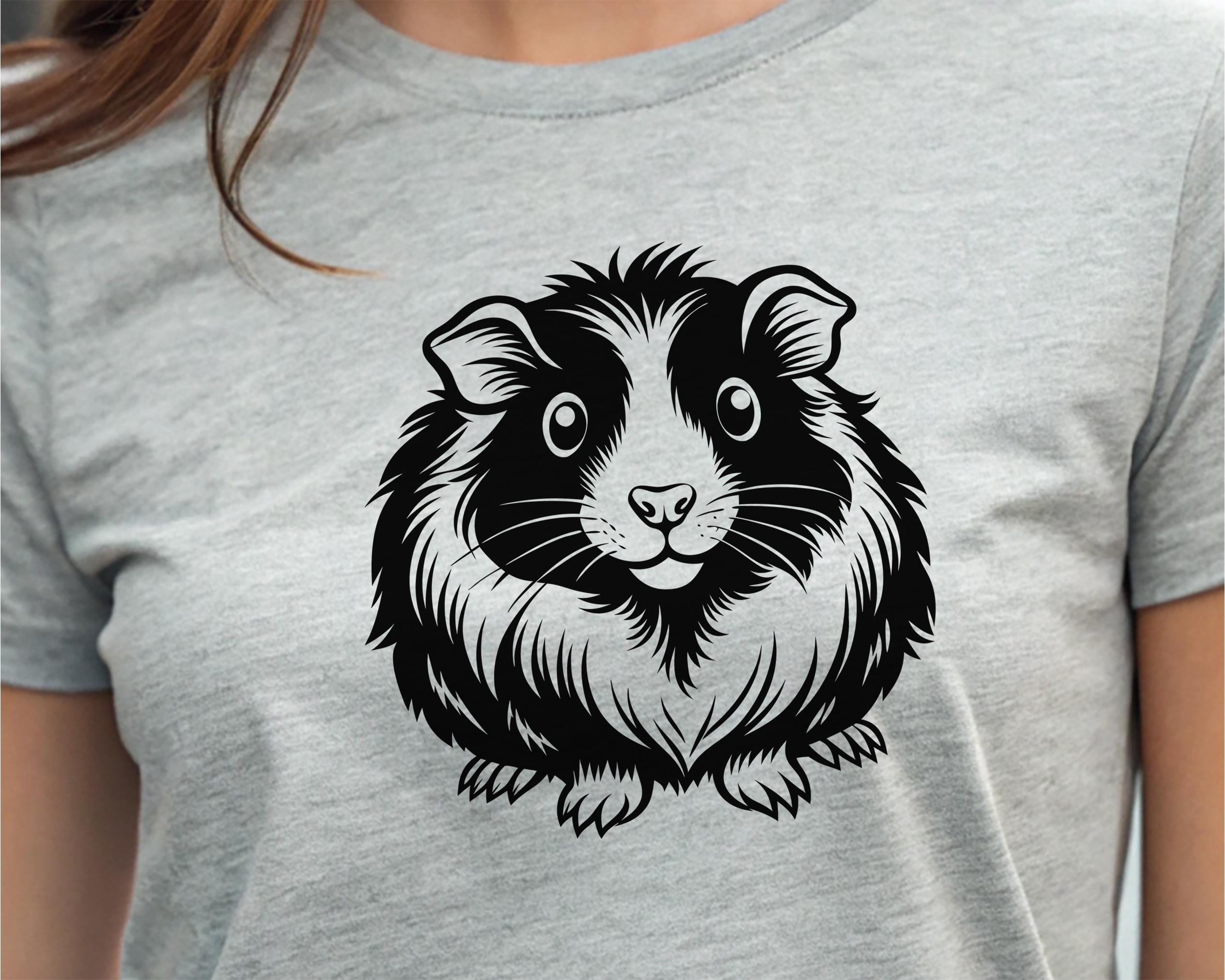 Guinea Pig Cute Pet Black Instant Clipart Download Design SVG PNG EPS ...