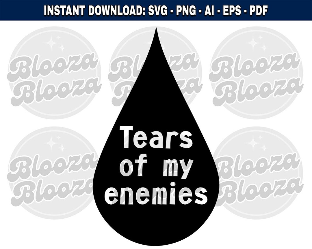 Tears of My Enemies Inside Tear Drop Mug Tumbler Black Instant Clipart ...