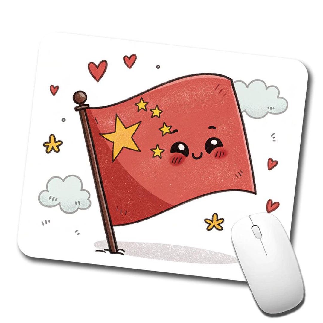 Kawaii China Flag Low Profile Mouse Pad Mat - Etsy