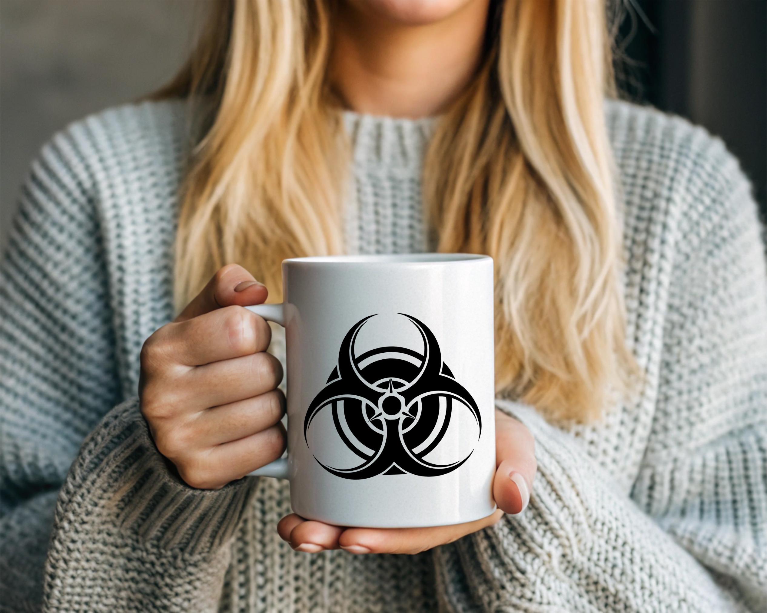 Biohazard Symbol Zombie Outbreak Logo Black Instant Clipart Download ...