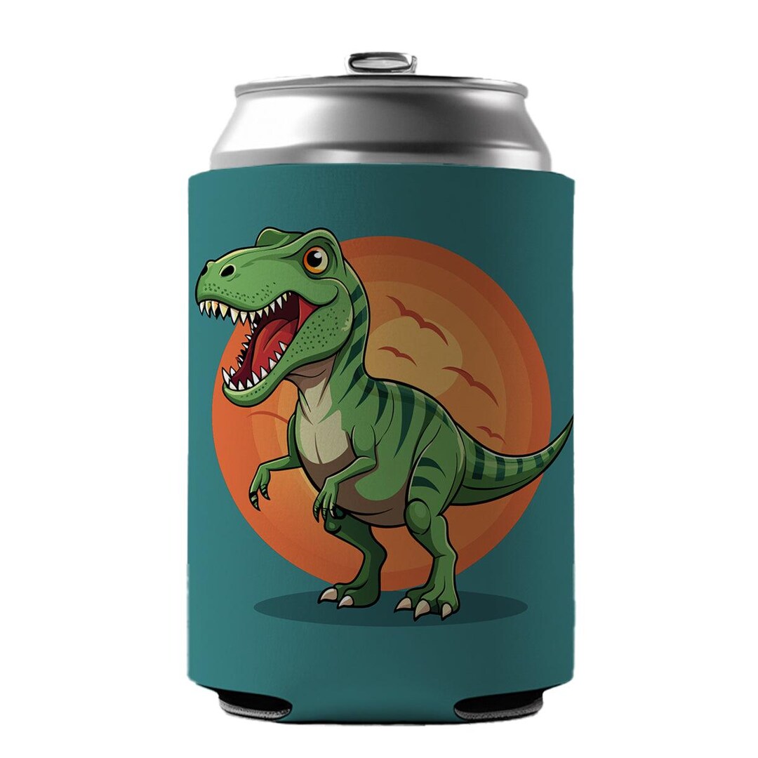 Tyrannosaurus T-rex Dinosaur Can Cooler Beer Soda Drink Insulated ...