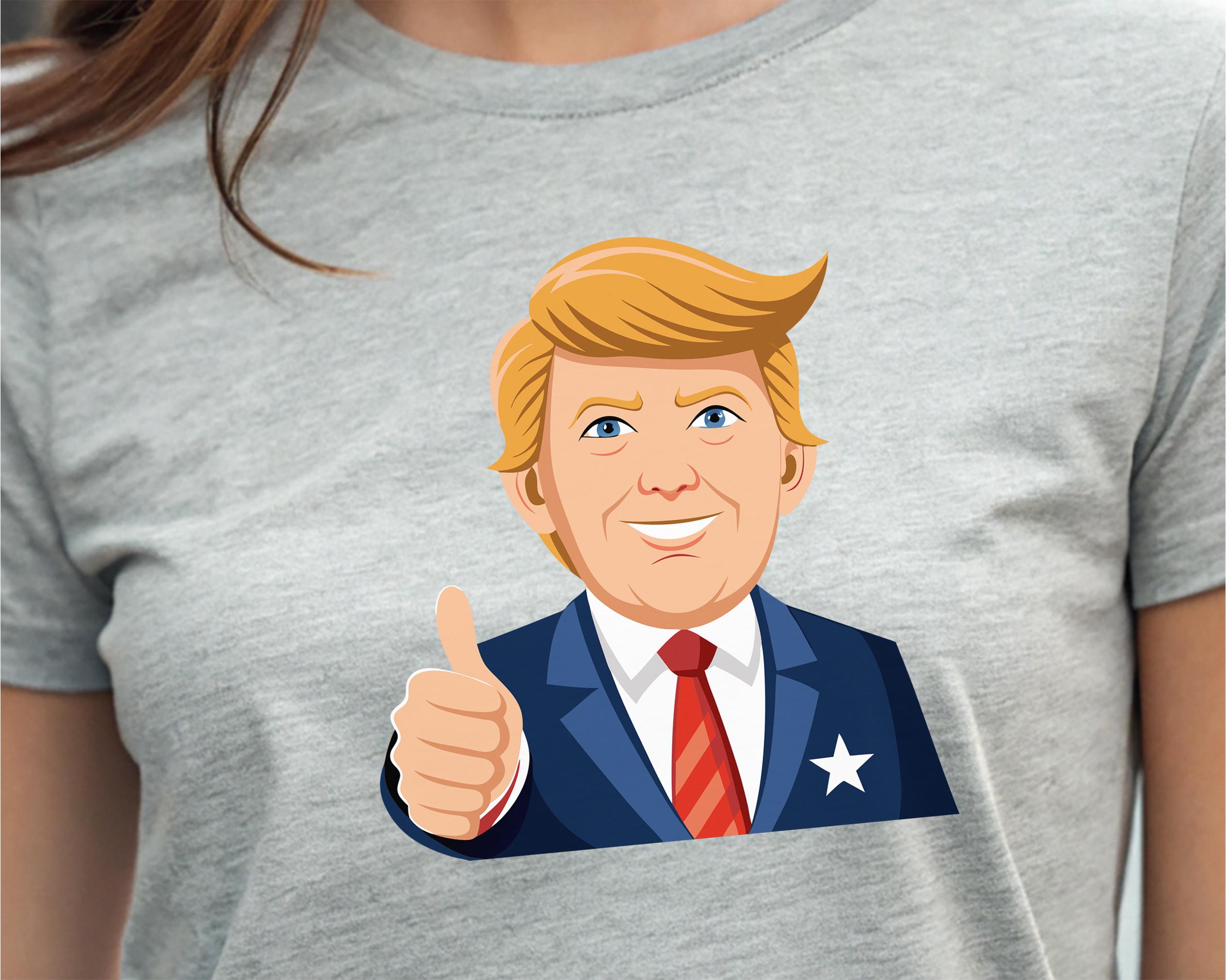 Donald Trump President Smiling Thumbs up Instant Clipart Download ...