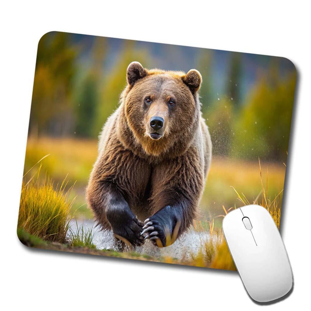 Grizzly Bear Chasing You Low Profile Mouse Pad Mat - Etsy