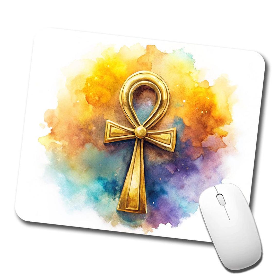 Ancient Egyptian Gold Ankh Watercolor Low Profile Mouse Pad Mat - Etsy
