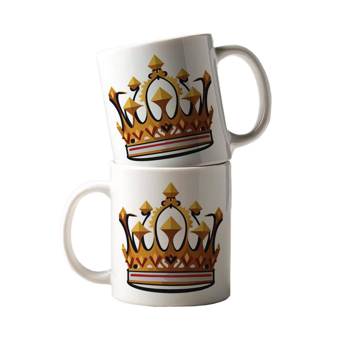 Crown King Queen Royalty Ceramic Tea Coffee Mug Cup - 11oz - Etsy