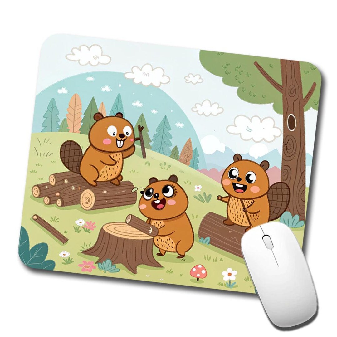 Kawaii Beavers Low Profile Mouse Pad Mat - Etsy