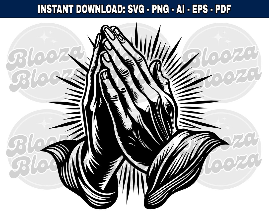 Hands Praying Prayer Pleading Instant Clipart Download Design SVG PNG ...