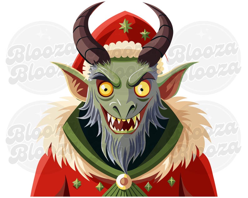 Krampus Christmas Scary Instant Clipart Download Design SVG PNG EPS Pdf ...