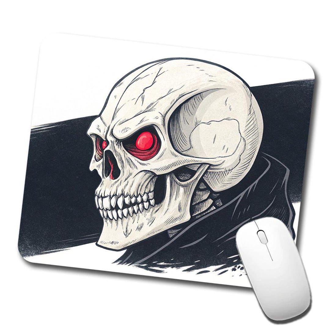 Skull With Red Eyes Menacing Low Profile Mouse Pad Mat - Etsy