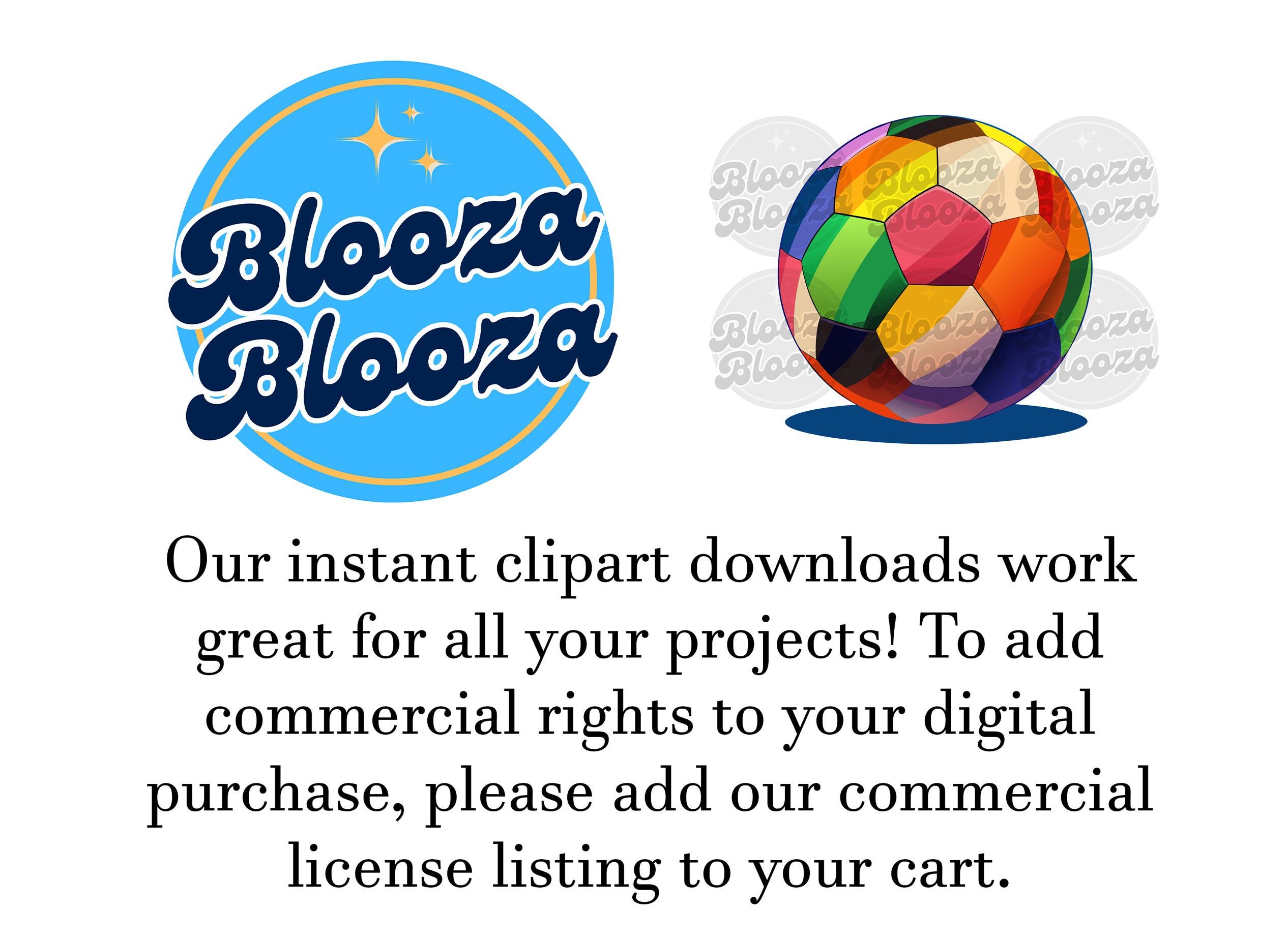 Rainbow Colored Soccer Ball Instant Clipart Download Design SVG PNG EPS ...