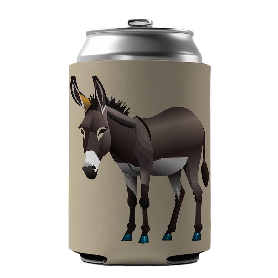 Donkey Standing Can Cooler Beer Soda Drink Insulated Holder Sleeve ...