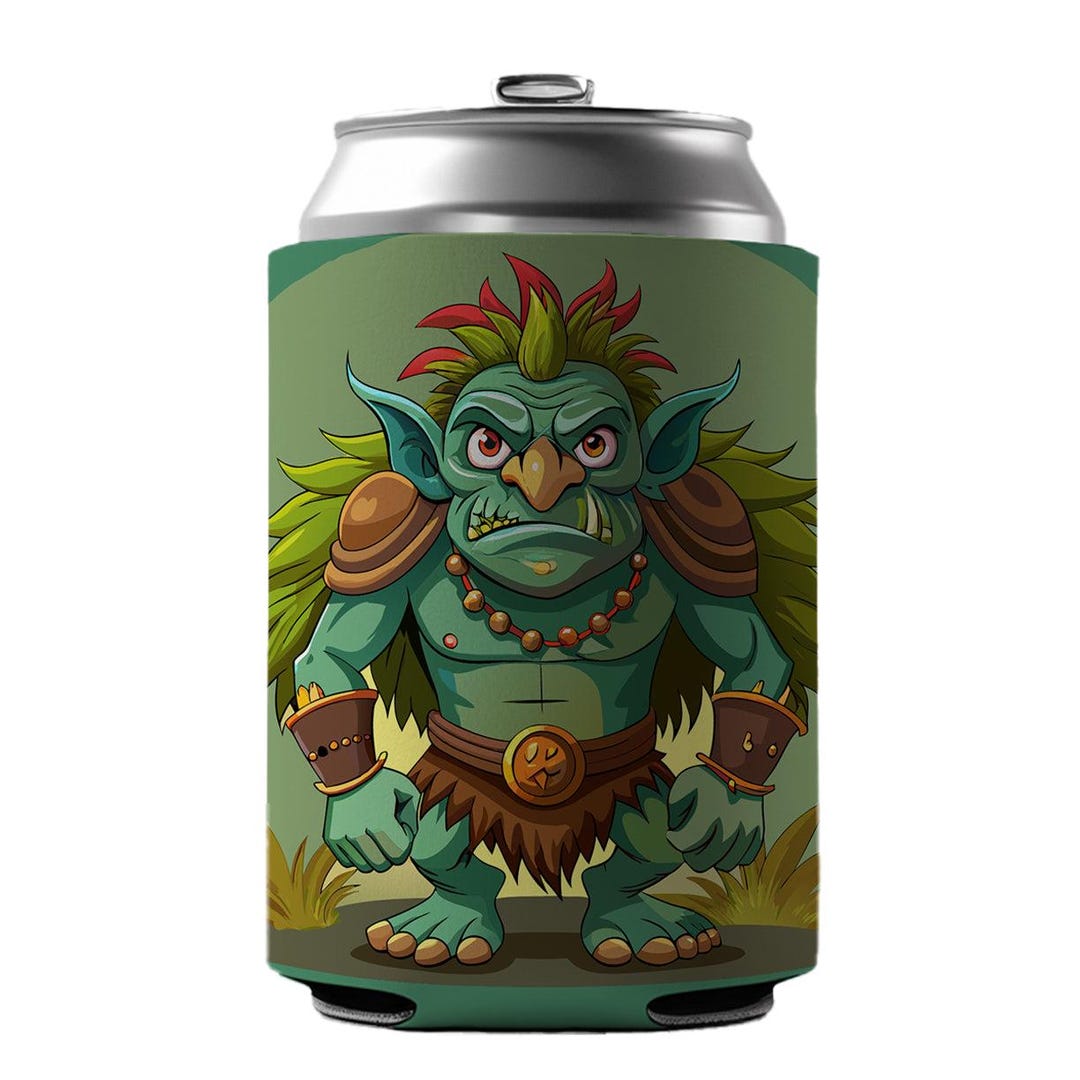 Troll Ogre Ugly Can Cooler Beer Soda Drink Insulated Holder Sleeve ...