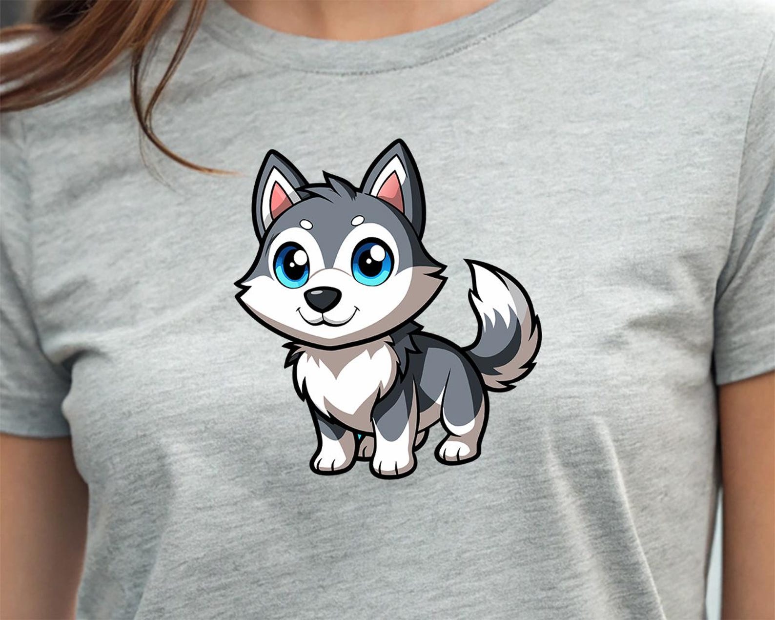 Chibi Siberian Husky Dog Instant Clipart Download Design SVG PNG EPS ...