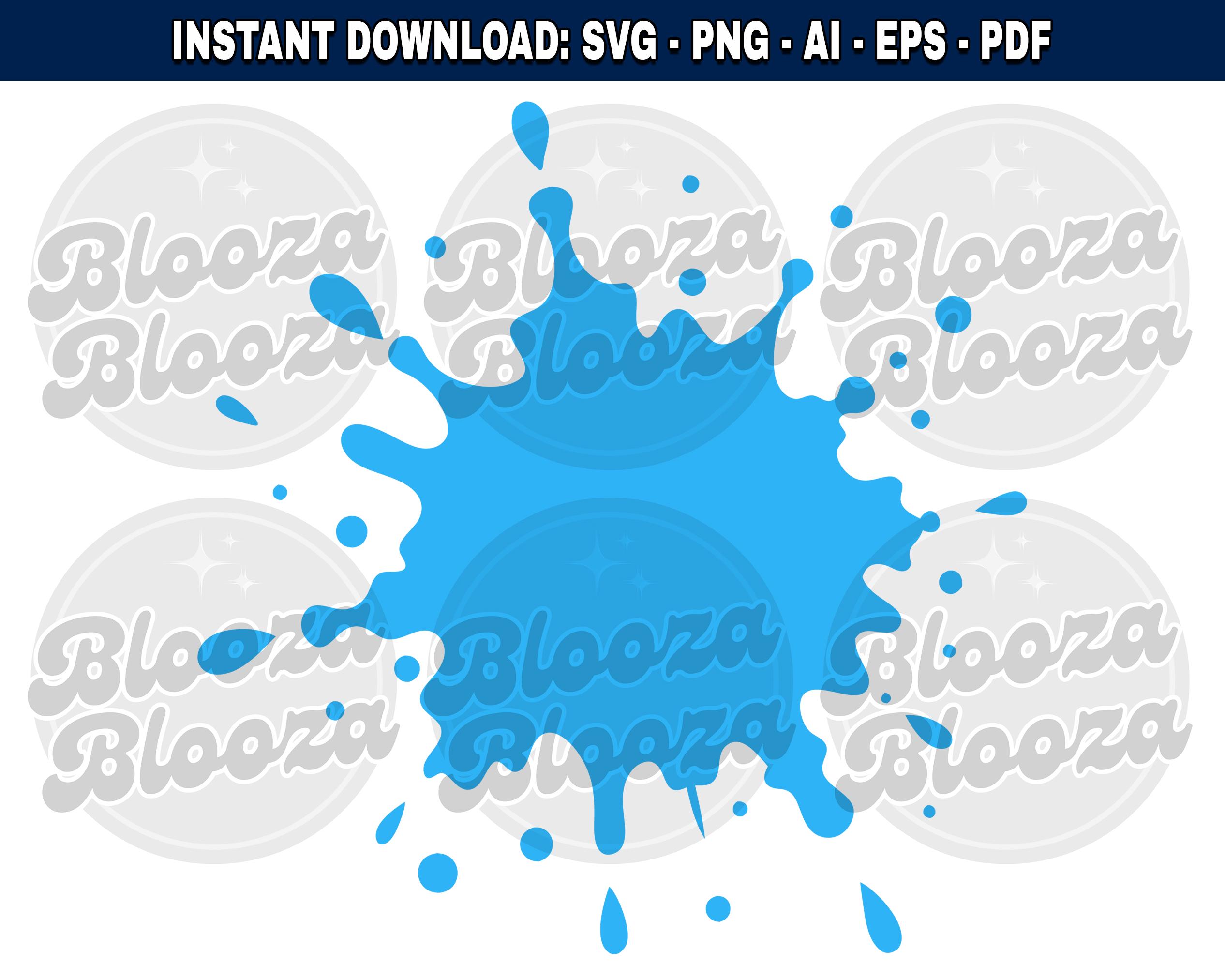 Light Blue Paint Splatter Instant Clipart Download Design SVG PNG EPS ...
