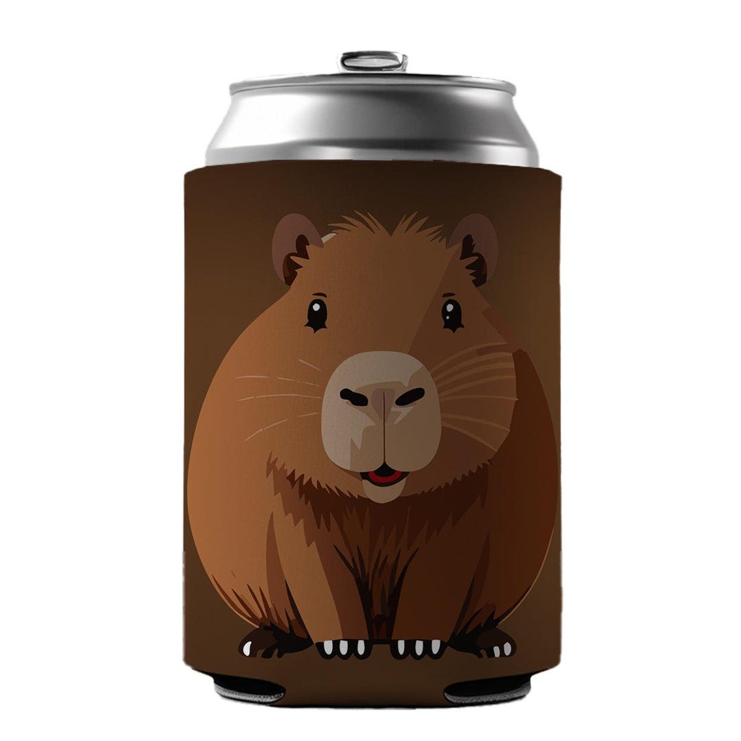 Capybara Happy Can Cooler Beer Soda Drink Insulated Holder Sleeve ...
