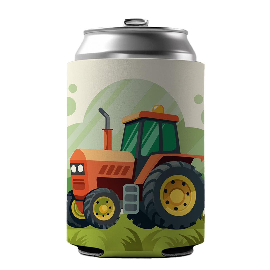 Tractor Cartoon Can Cooler Beer Soda Drink Insulated Holder Sleeve ...