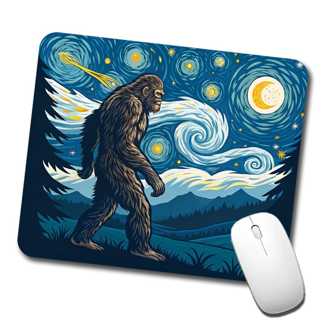 Big Foot Van Gogh Starry Night Low Profile Mouse Pad Mat - Etsy