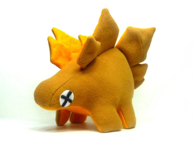 Eco Plush Stegosaurus Dinosaur in Mustard Yellow With Bright - Etsy