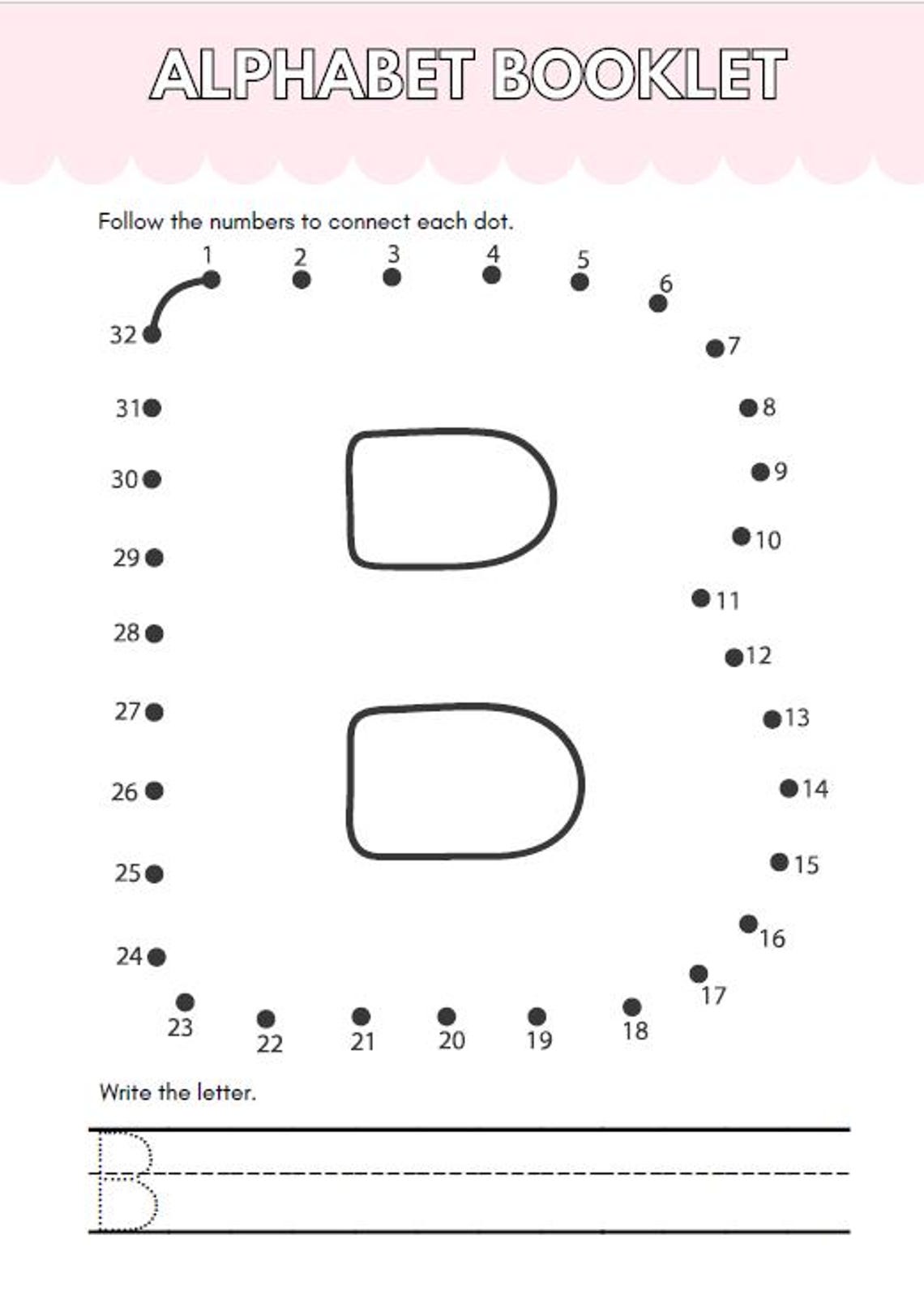 Alphabet Fun and Educational Dot to Dot Worksheets Perfect for Kids - Etsy