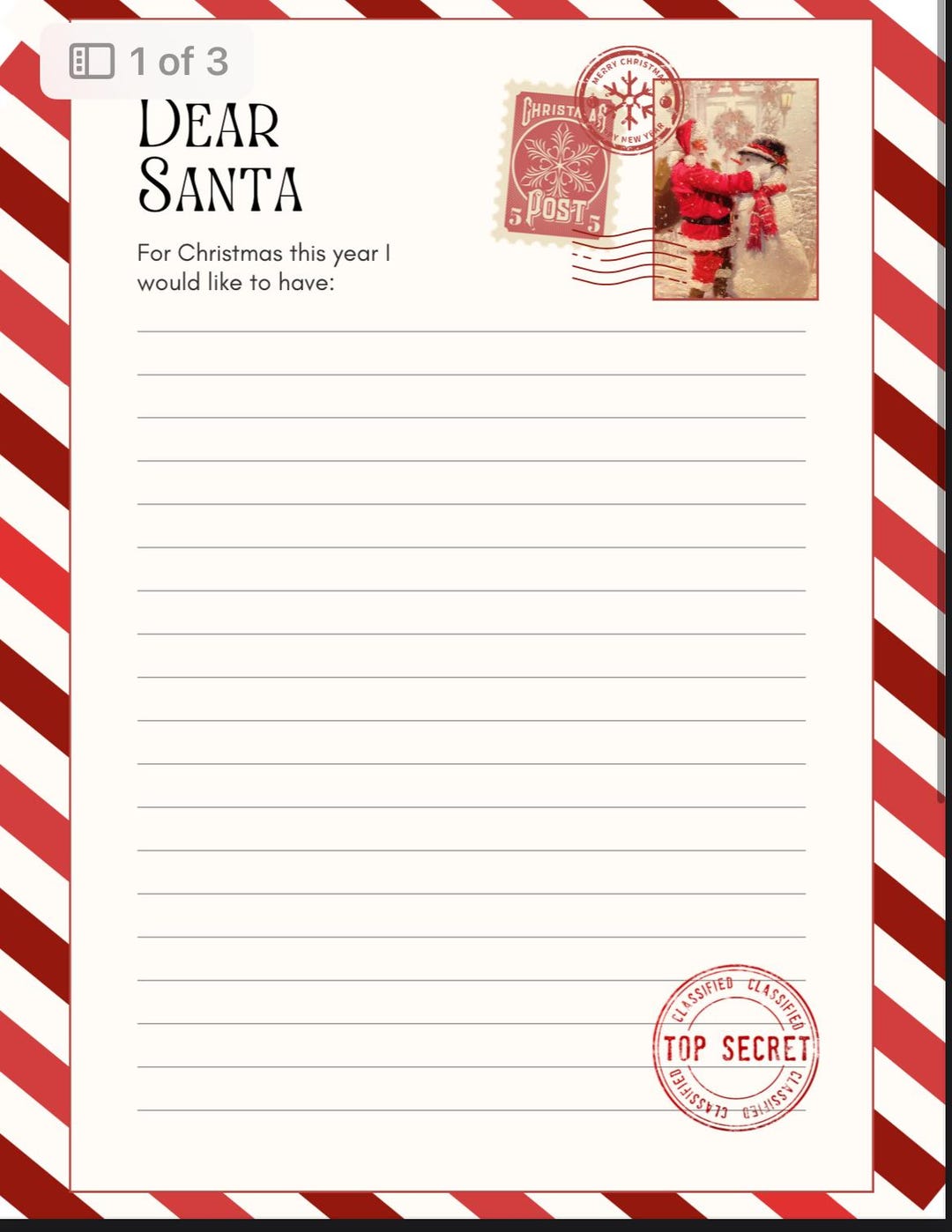 Santa Letter Pack - Etsy