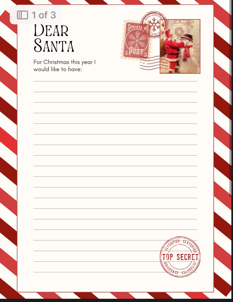 Santa Letter Pack - Etsy