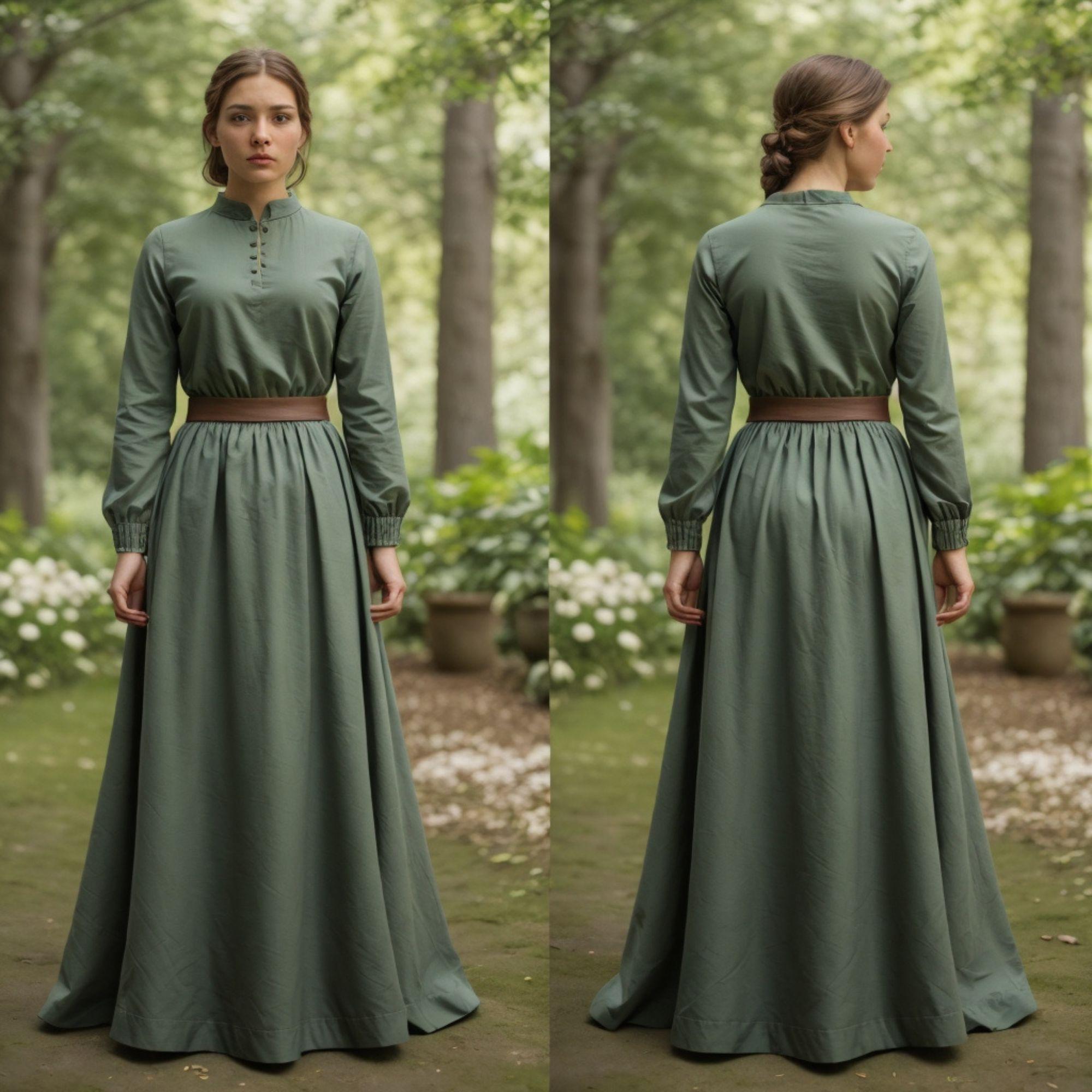 Mythological Nymph Dress | High Neck Medieval Gown | Renaissance Women ...