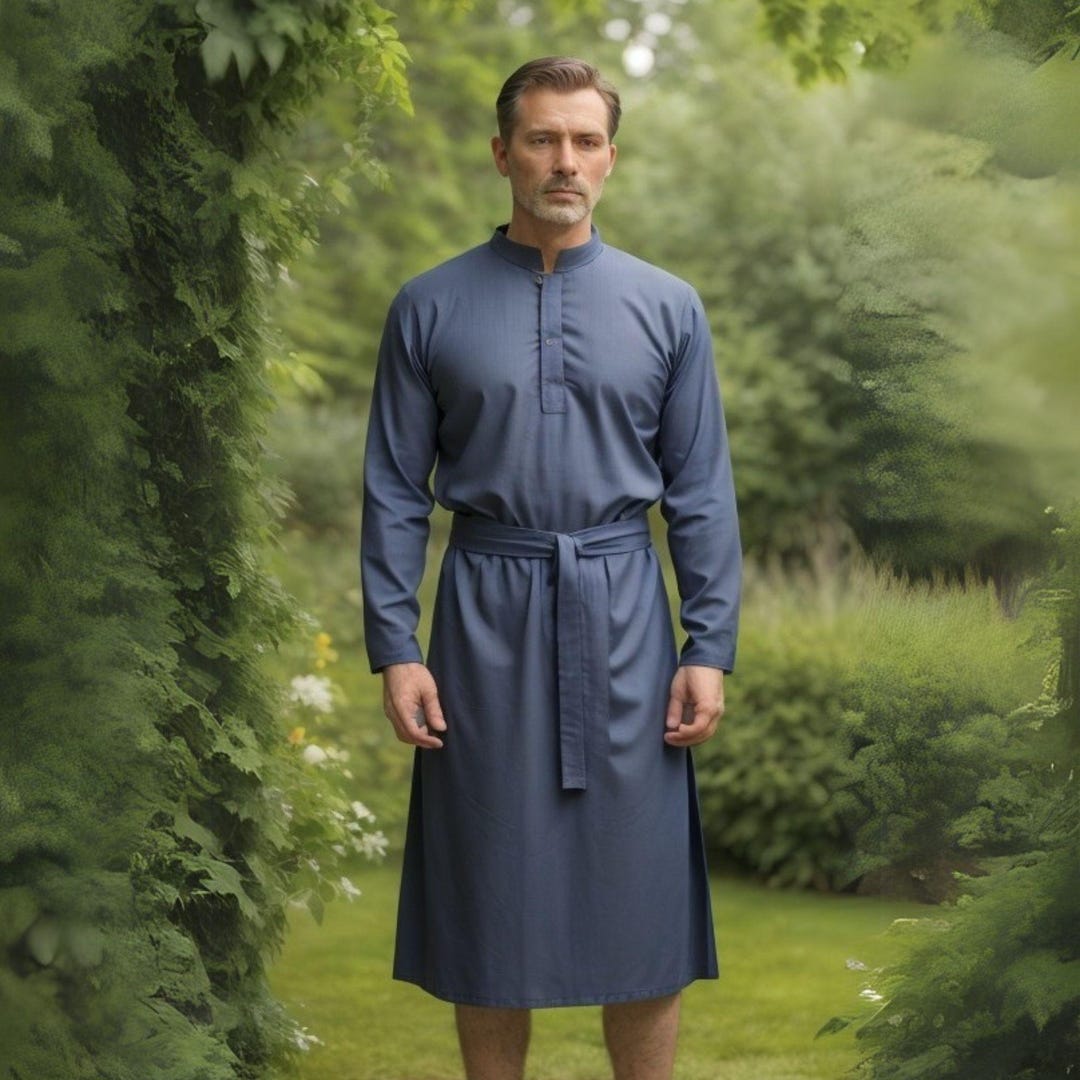 Nordic Men's Tunic for LARP Events | Classic Renaissance Long Sleeve ...