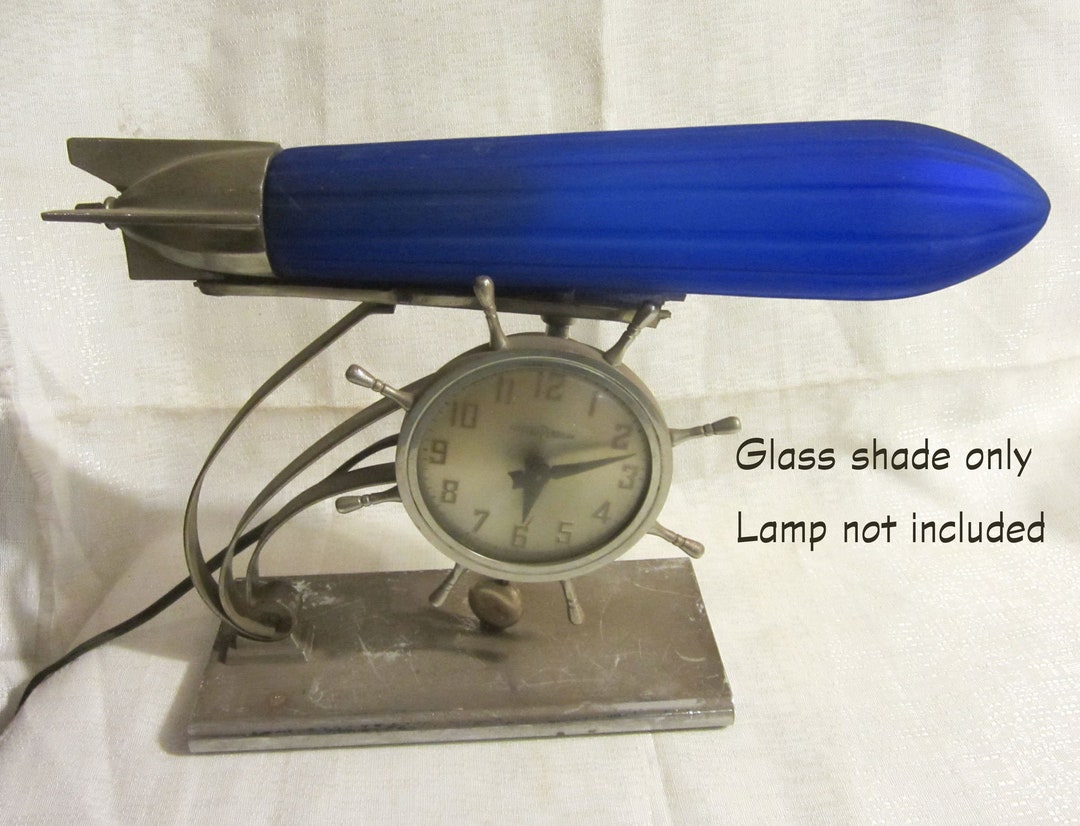 Vintage Zeppelin Airplane Lamp Replacement Globes 1930 Art Deco Shade ...