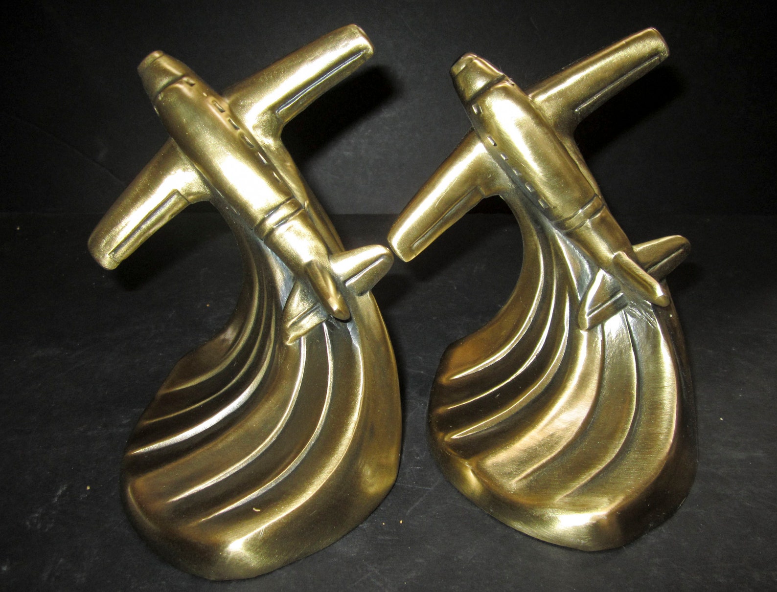 1950's Piper Cub Airplane Bookends Art Deco in Different - Etsy
