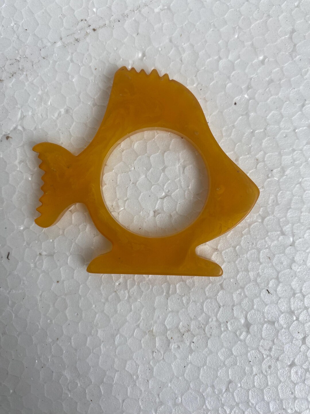 A Rare Vintage Bakelite Cataline Big Translucent Mottled Yellow Angel ...