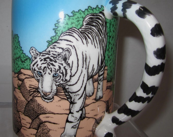 White Tiger Coffee Mug Wildlife 13 Ounce, Style 4109 - Etsy