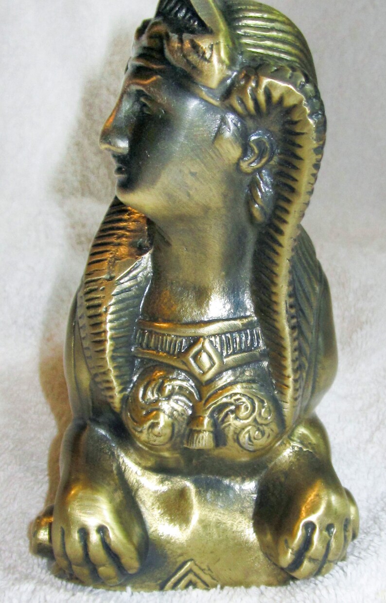 Unique Large Egyptian Sphinx Statue Bookend or Doorstop in - Etsy