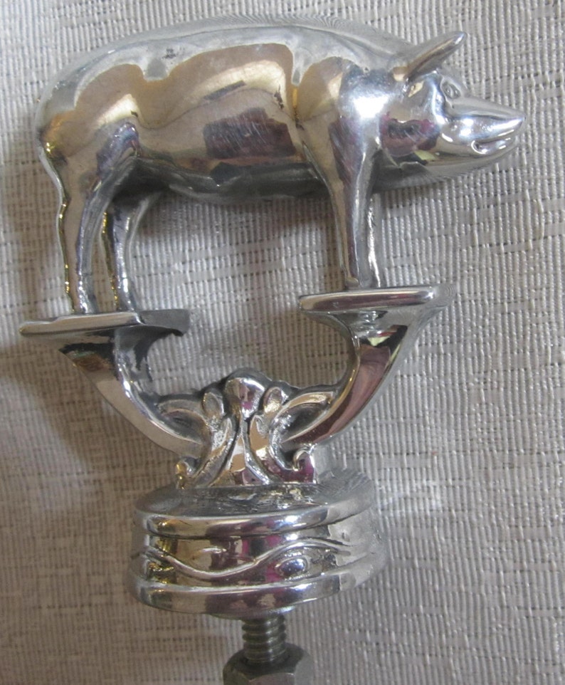 A Vintage Topper Harley Hog Pig Motorcycle Auto Hood Ornament - Etsy