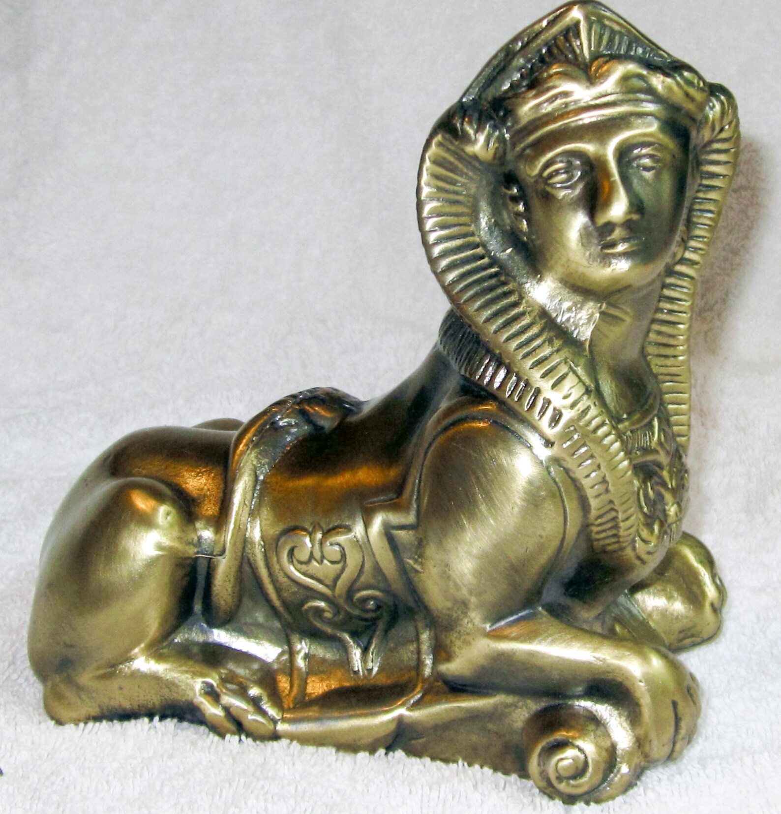 Unique large Egyptian Sphinx Statue Brass Bookend or Doorstop | Etsy