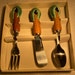 A Vintage Set of 3 PALM TREE Spoon, Knife and Fork Silverware Also for ...
