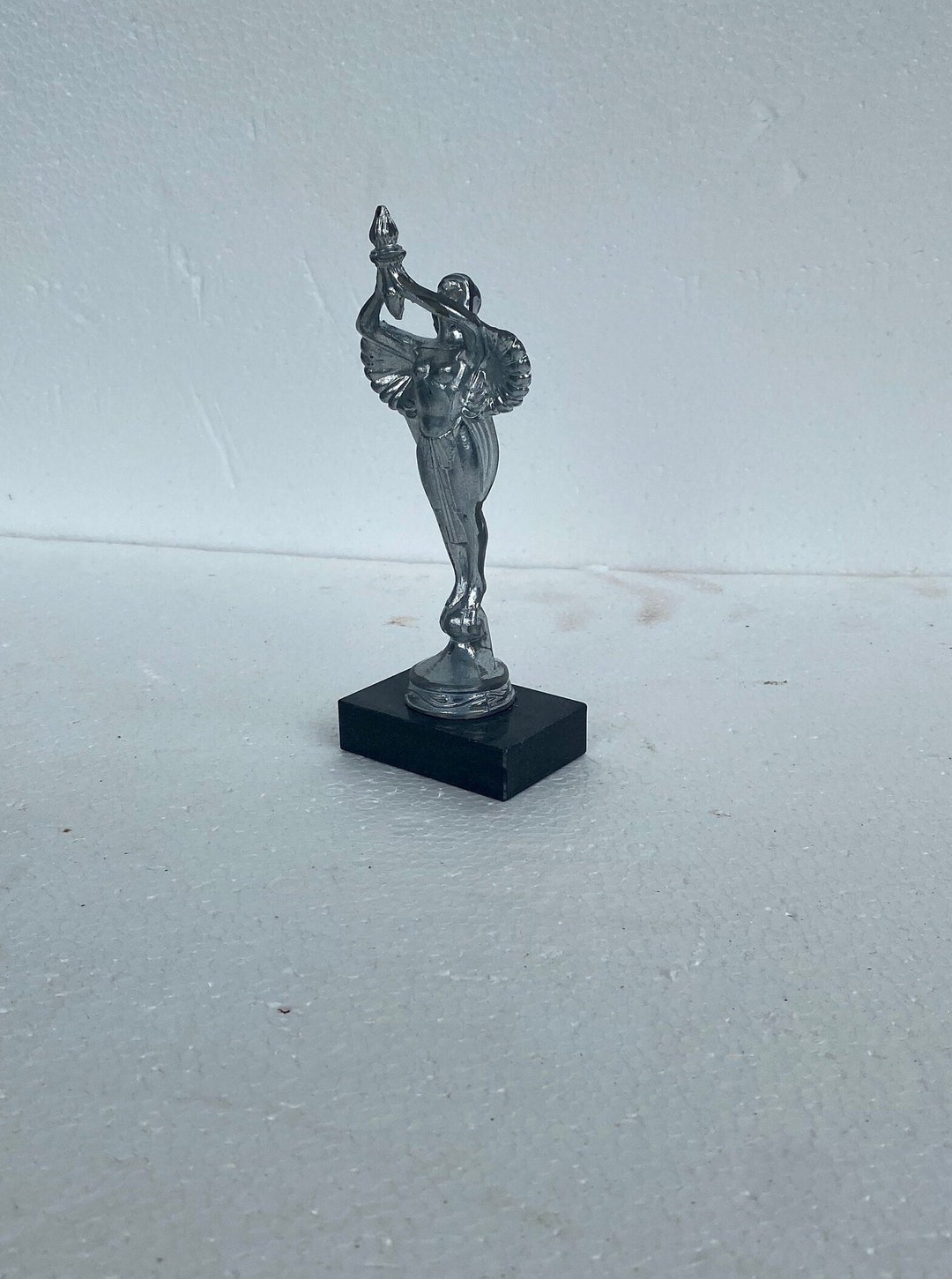 Vintage 7-1/2” Art Deco Angels With a Torch Paperweights or Trophies ...