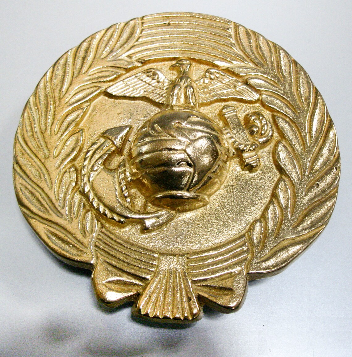 USMC Marine Corps Insignia Round Plaque Grave Marker 7 - Etsy
