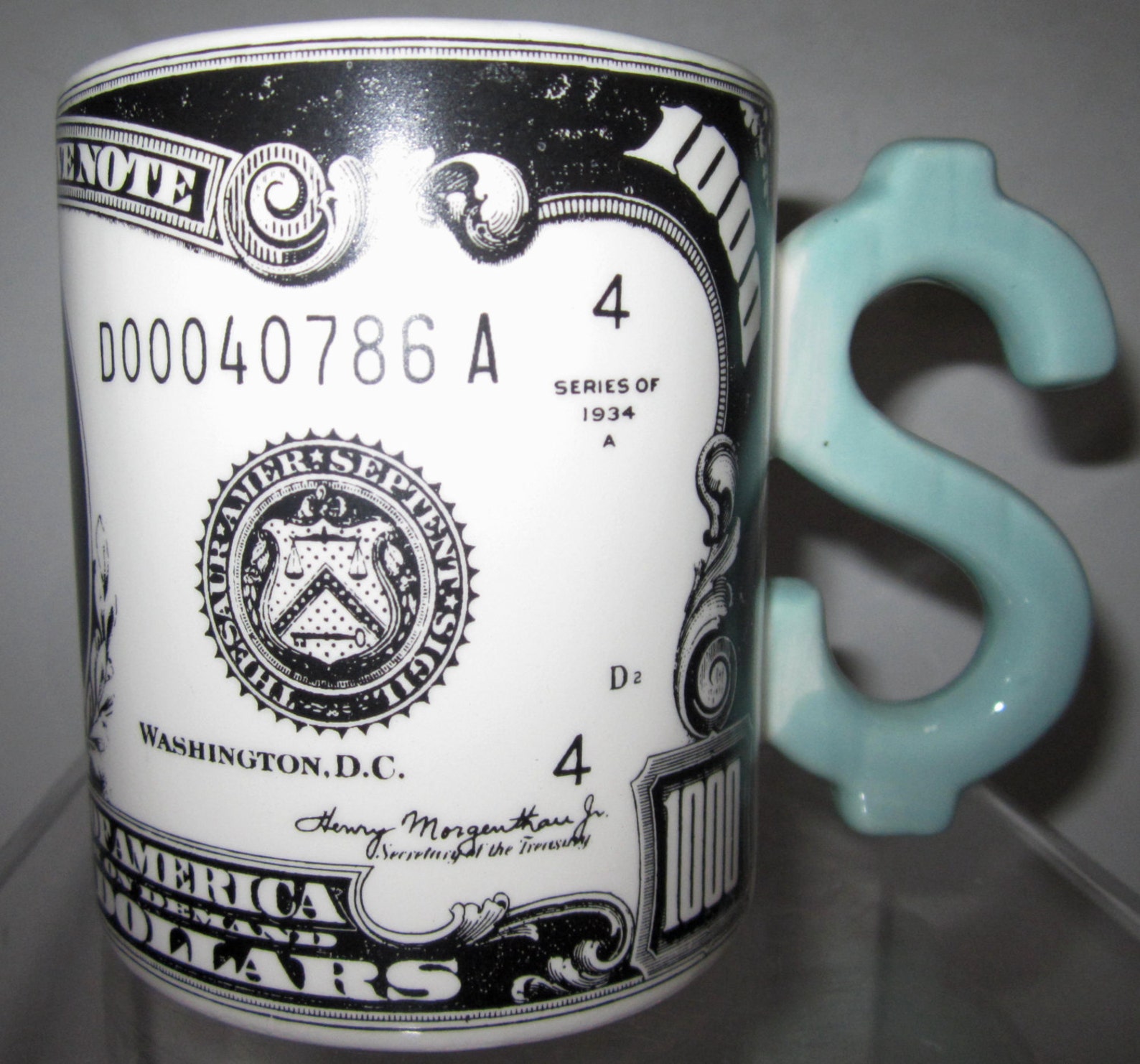 Vintage 1000 Dollar Bill Ceramic Coffee Mugs Large 13 Ounce - Etsy